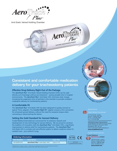 Trudell Medical International AeroTrach Plus Valved Holding Chamber For ...